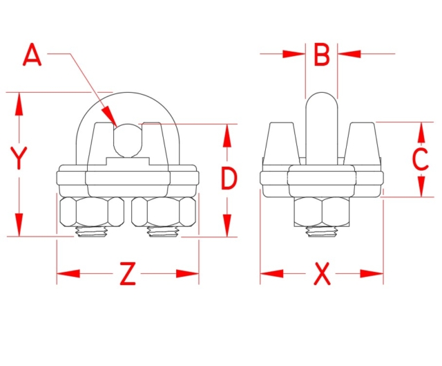 Stainless Steel Wire Rope Clips & Clamps | Unicorn Stainless