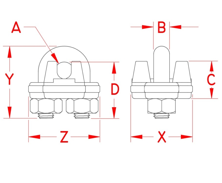 Stainless Steel Wire Rope Clips & Clamps | Unicorn Stainless
