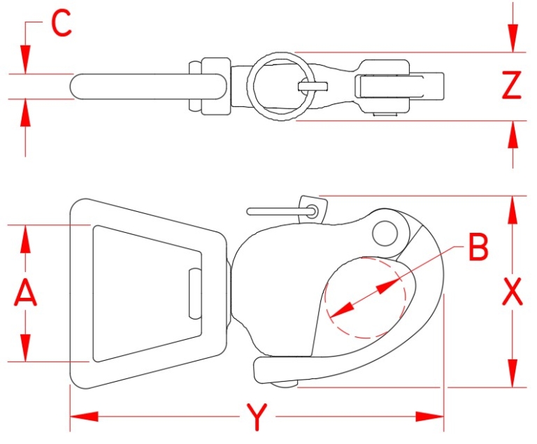 Swivel Snap Shackle – Web Clip | Quick-Release 316 Stainless - Unicorn ...
