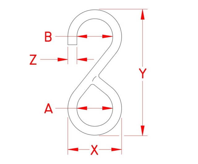 Welded "S" Web Hook - Unicorn Stainless