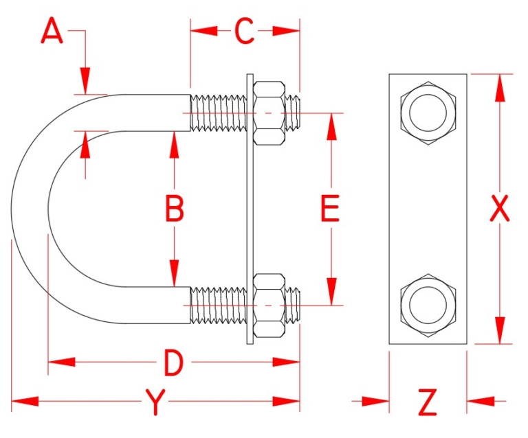 Stainless Steel U-Bolts for Any Project - Unicorn Stainless