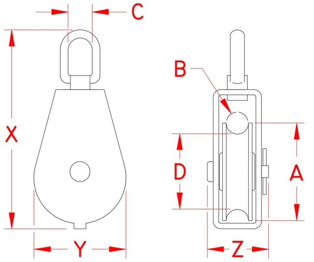 Stainless Steel Pulley and Swivel Blocks - Unicorn Stainless
