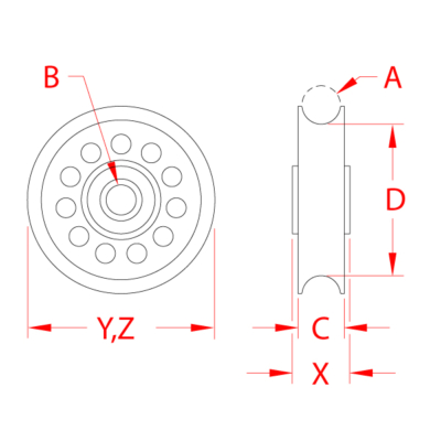 Stainless Rope Sheave with Bearing for All Applications - Unicorn Stainless