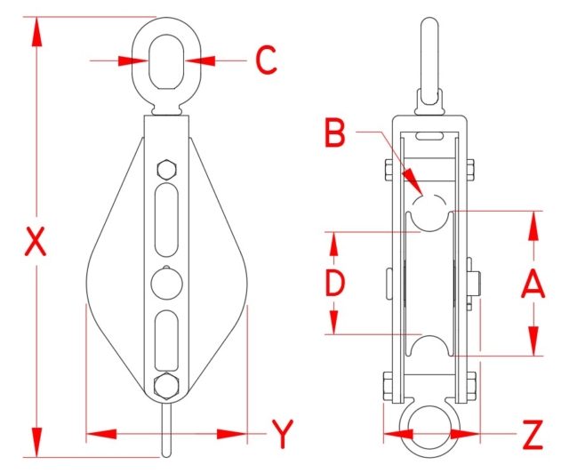 Stainless Steel Swivel Eye Block Unicorn Stainless