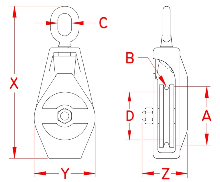Stainless Seine Block with Eye: Reliable and Sturdy - Unicorn Stainless