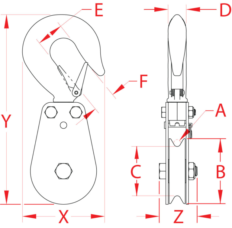 Stainless PULLPRO Swivel Hook Block LoLOAD Wire - Strong - Unicorn ...