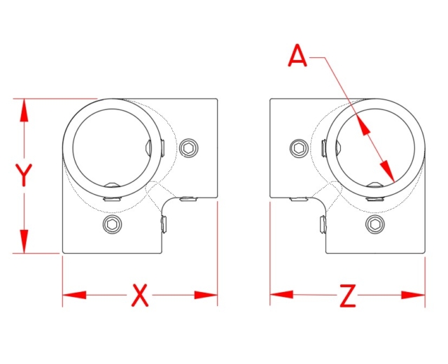 3-Way Rail Corner - Unicorn Stainless