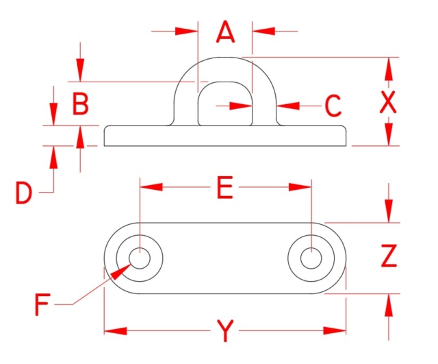 Stainless Heavy Duty Oblong Pad Eye: Reliable and Strong - Unicorn ...