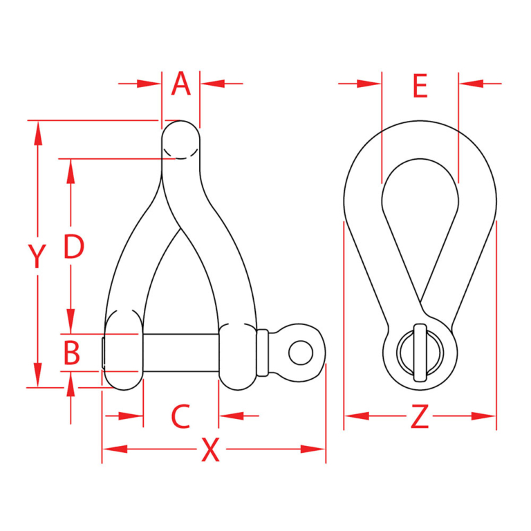 Stainless Steel Shackles | Marine & Industrial Use - Unicorn Stainless